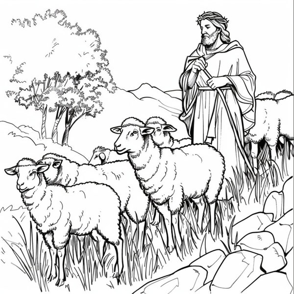 Christian Coloring Book for Kids and Adults | Jesus & - Etsy