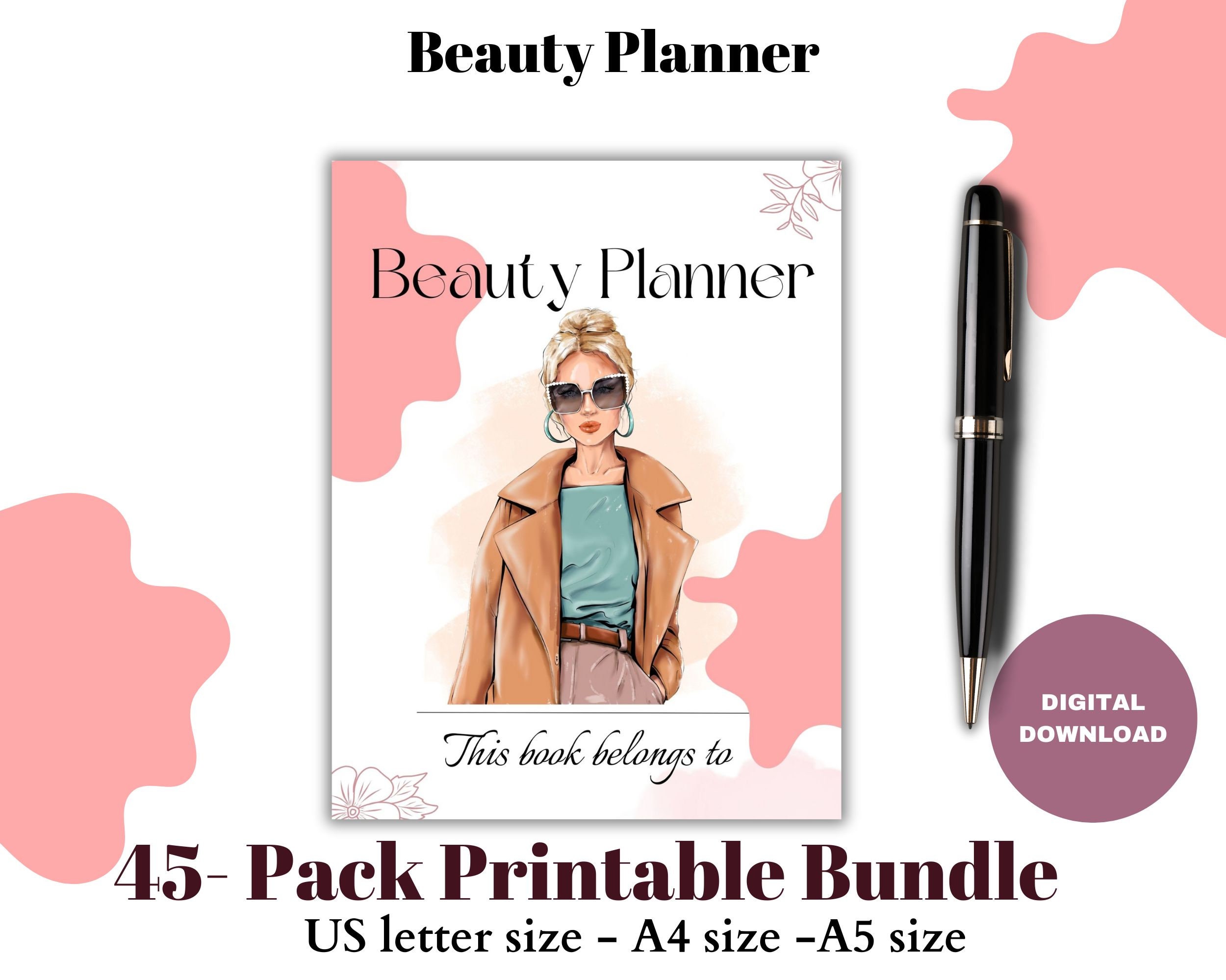 Beauty Planner Skin Care Routine Hair Care Beauty Organizer Journal ...