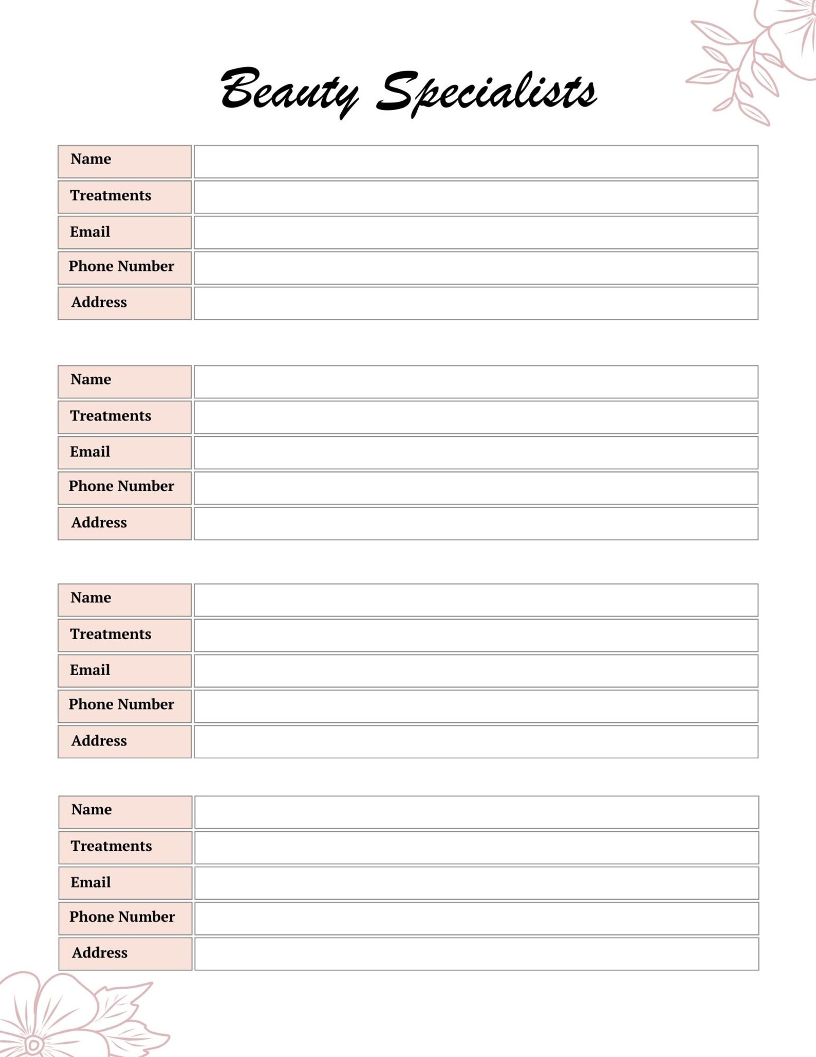 Beauty Planner Skin Care Routine Hair Care Beauty Organizer Journal ...