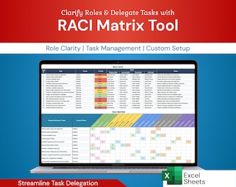 RACI Matrix Excel Template, Project Task Assignment Responsibility ...