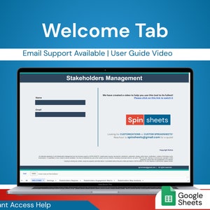 Stakeholders Management Tool | Role & Rights Management | Google Sheets ...
