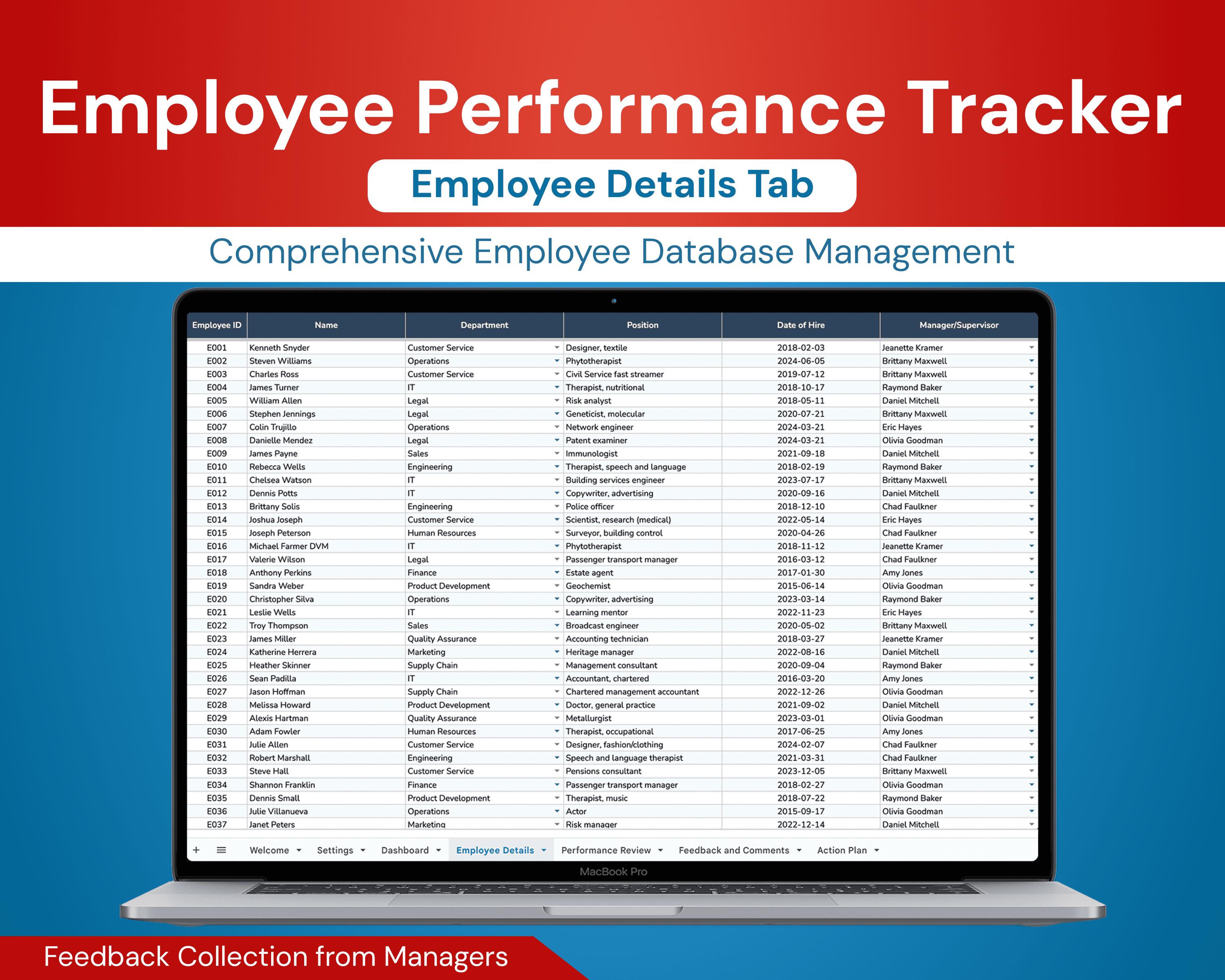 Team Leaders Organizer 5-in-1 Pack - Excel & Google Sheets ...