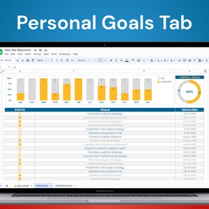 New Year Goals Planner | 2024 Revolution Template | Personal and ...