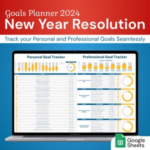 New Year Goals Planner | 2024 Revolution Template | Personal and ...