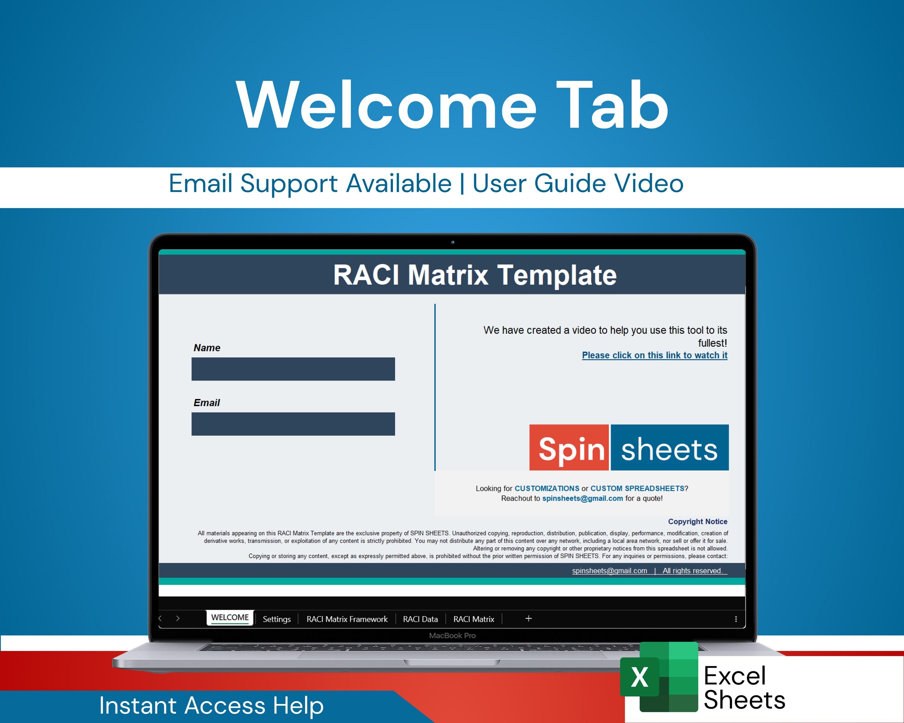 RACI Matrix Template | Project Management & Task Delegation | Excel ...