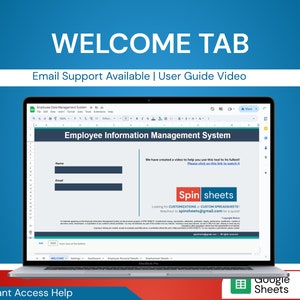Employee Data Management System | HR Tracker | Google Sheets Template ...