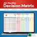 Decision Matrix Tool | Priority Tracker & Task Organizer | Excel ...