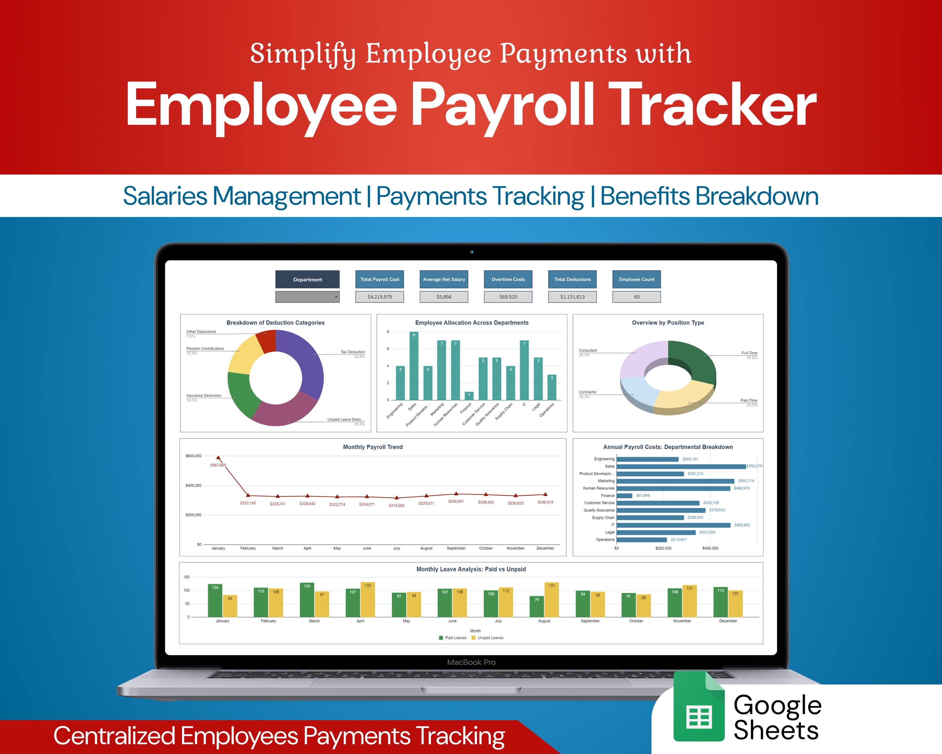 Employee Payroll Tracker | Salaries Calculator & Payments Management ...