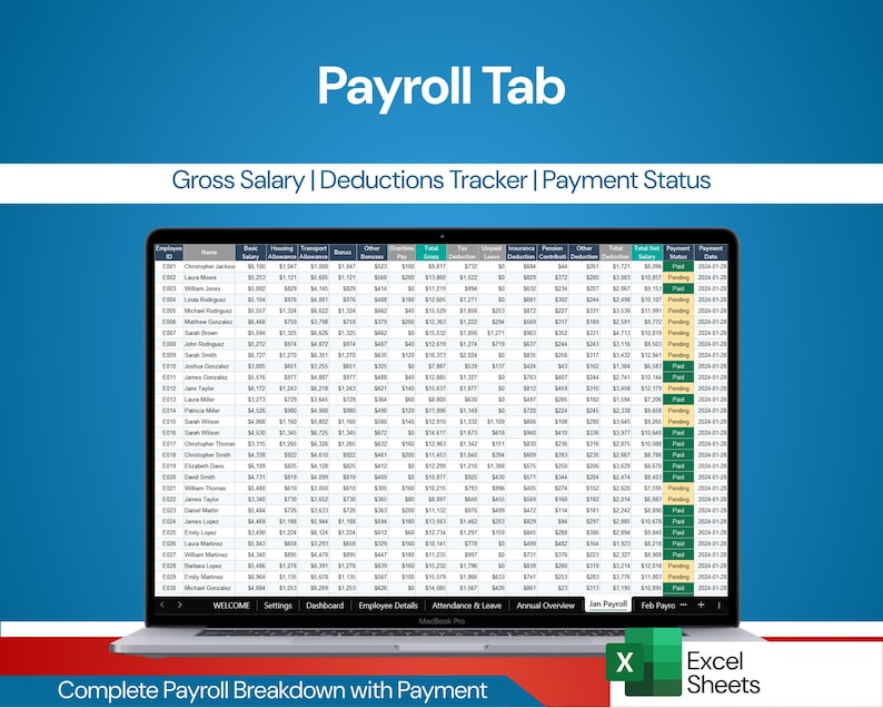 Employee Payroll Tracker | Salaries Calculator & Payments Management ...