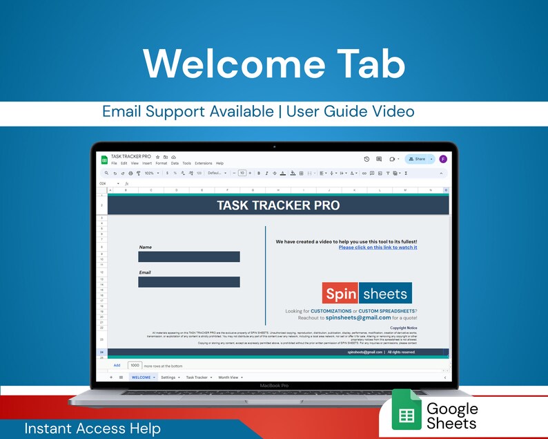Task Tracker Pro: Task Priority and Progress Tracking | Google Sheets ...