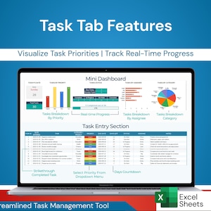 Task Tracker Pro: Task Organizer - Priority Checklist Tracking | Excel Version - Etsy UK