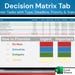 Decision Matrix Tool | Priority Tracker & Task Organizer | Excel ...