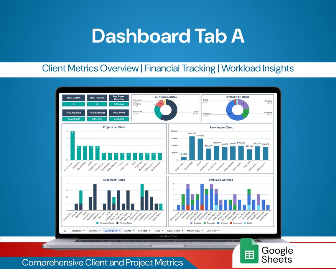 Project Management Tool | Project Gantt Chart | Lean Six Sigma | Google Sheets - Etsy