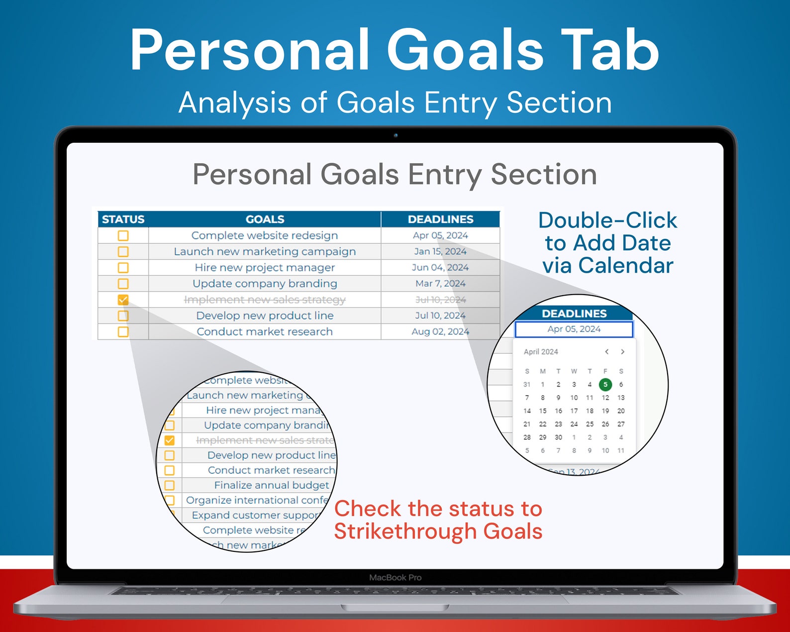 New Year Goals Planner | 2024 Revolution Template | Personal and ...