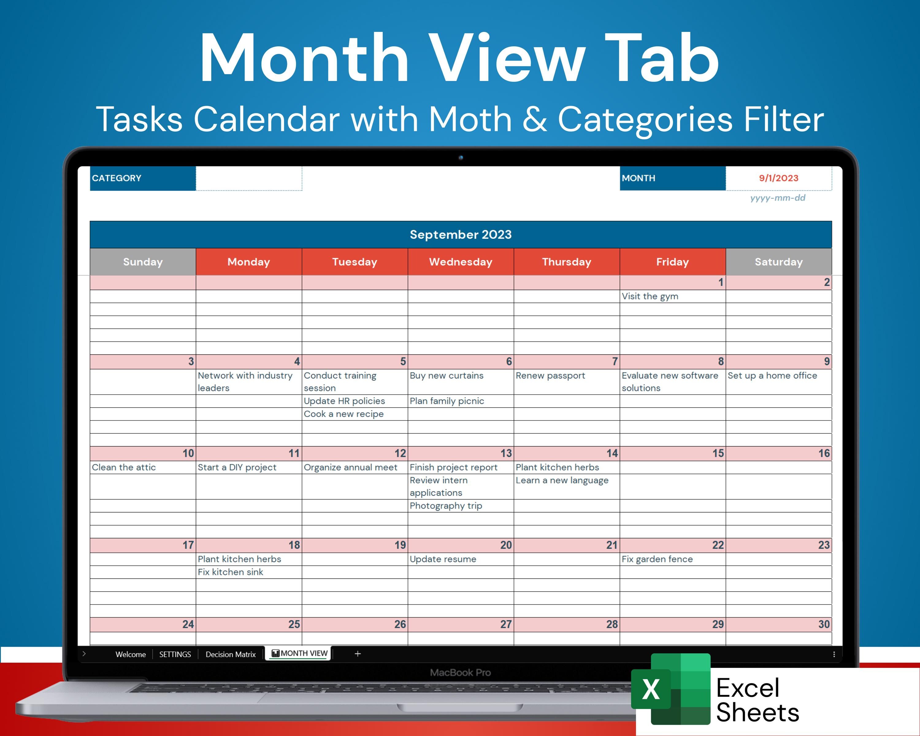 Decision Matrix Tool | Priority Tracker & Task Organizer | Excel ...