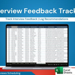 Recruitment Tracker | Streamline Hiring Decisions | Excel Template - Etsy