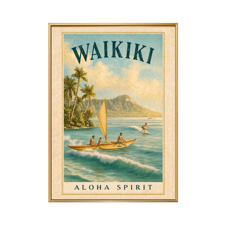 Outrigger Canoe Poster - Etsy