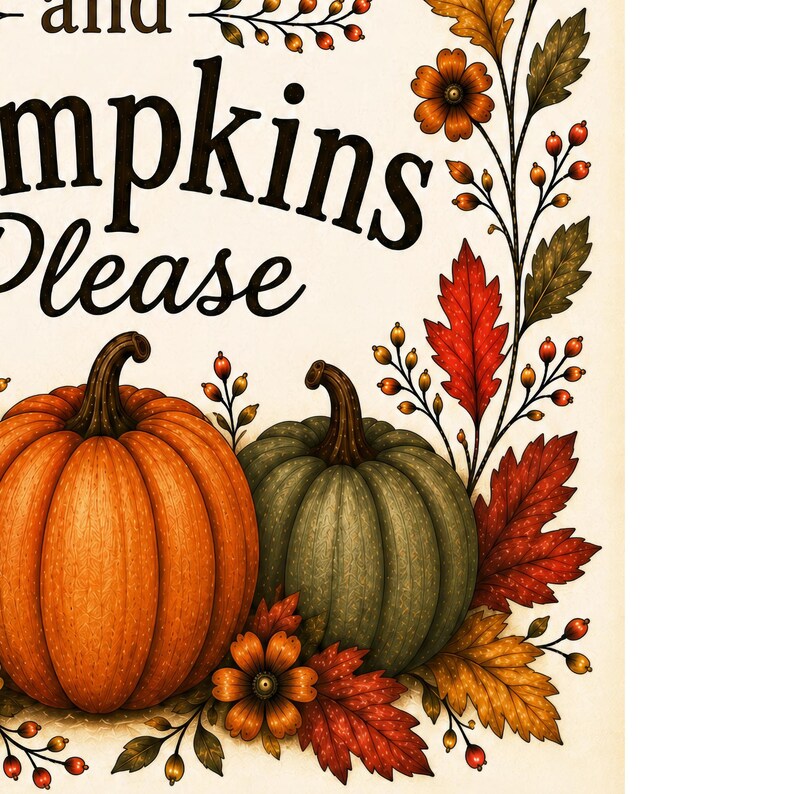 Fall Wall Art, Farmhouse Fall Decor, Pumpkin Wall Art, Vintage Autumn ...