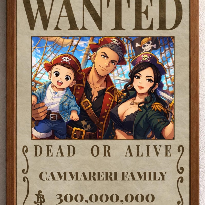 Personalized one piece wanted poster - Etsy.de