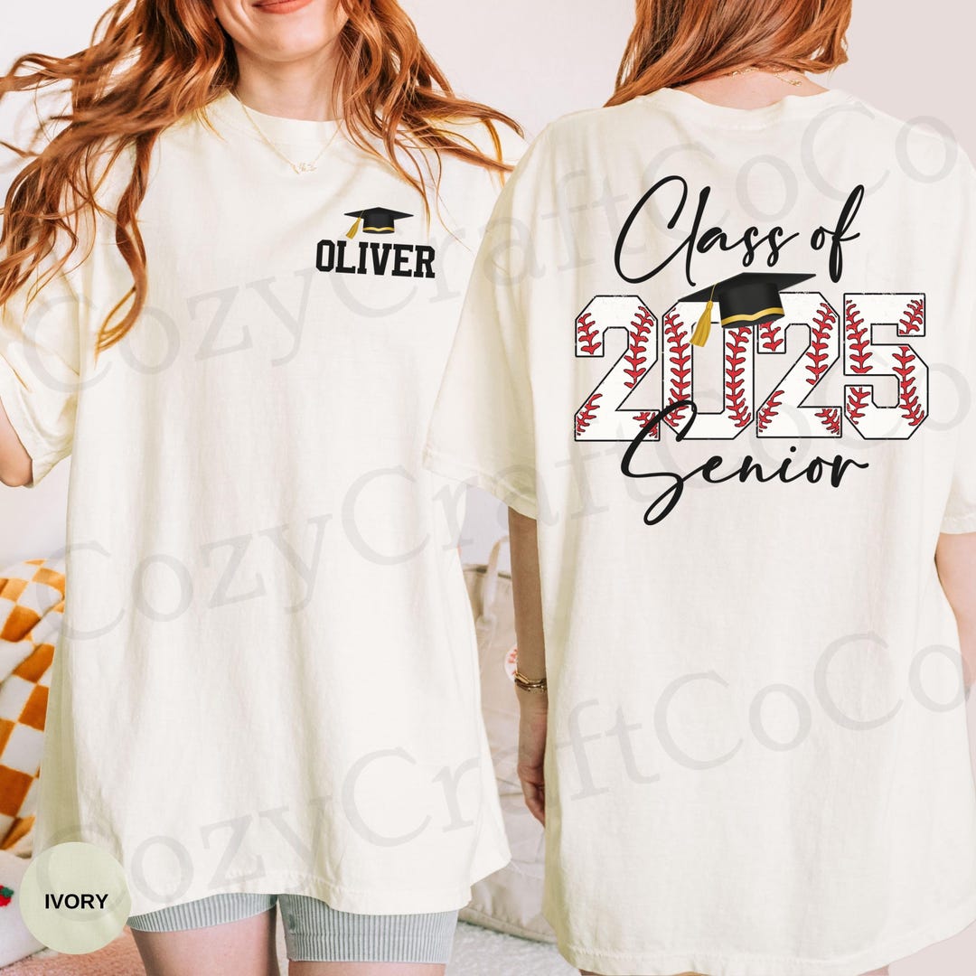 Personalized Senior 2025 Baseball Shirt, Class of 2025 Graduation Gift ...