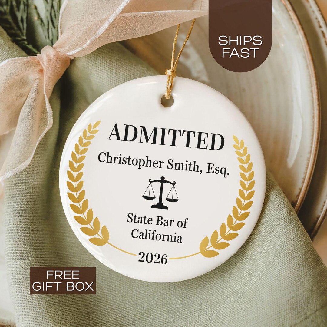 New Lawyer Gift, Personalized Lawyer Ornament, Gift for Lawyer, New ...