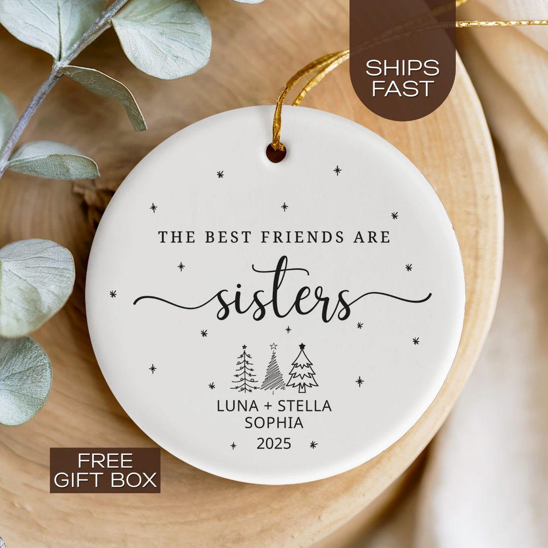 Best Sister Gift, Custom Sister Ornament, Christmas Gift From Sister ...