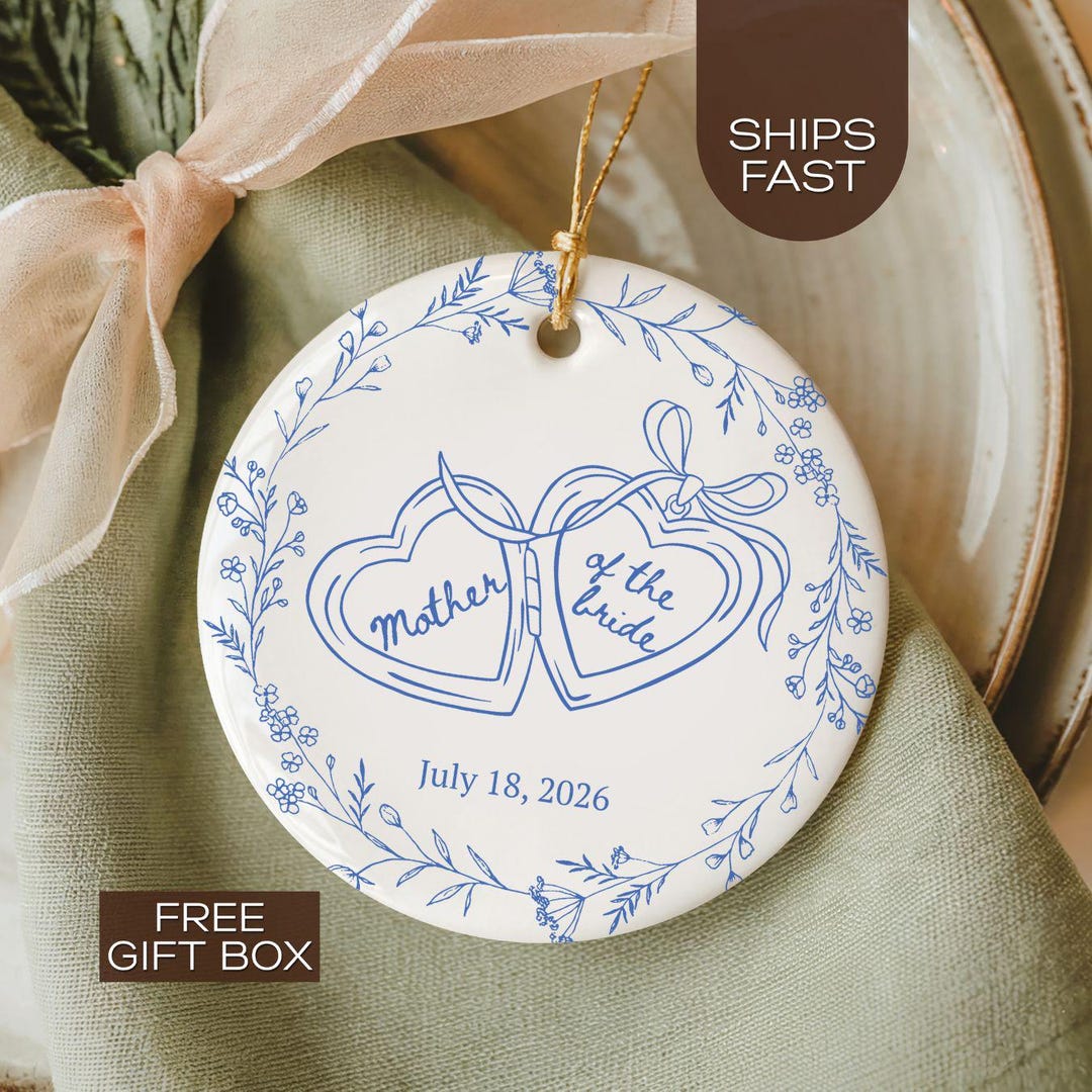 Mother of Bride Gift From Bride, Wedding Day Ornament, Custom Wedding ...