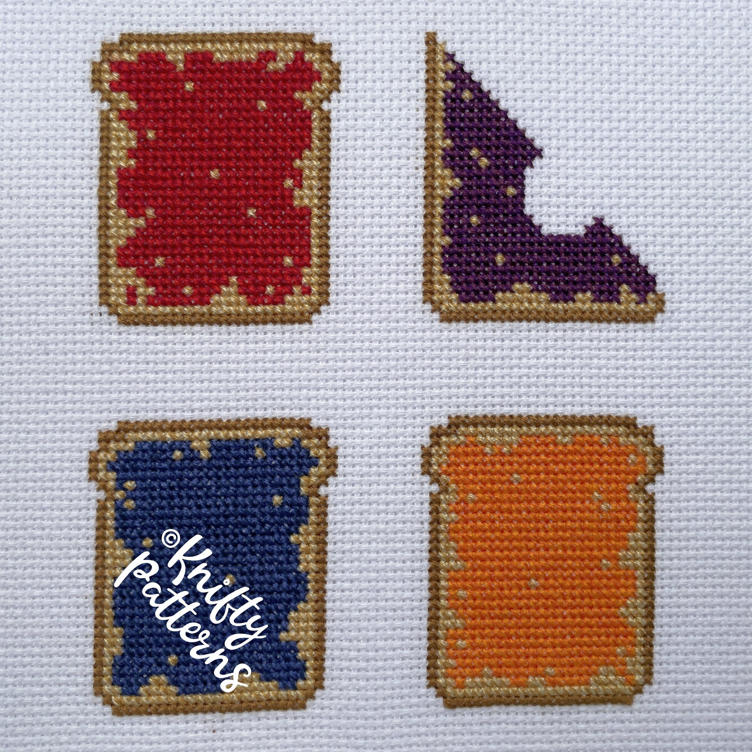 Jam on Toast Cross Stitch Pattern PDF Modern Embroidery - Etsy