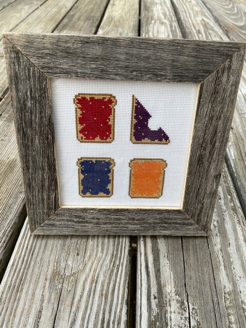 Jam on Toast Cross Stitch Pattern PDF Modern Embroidery - Etsy