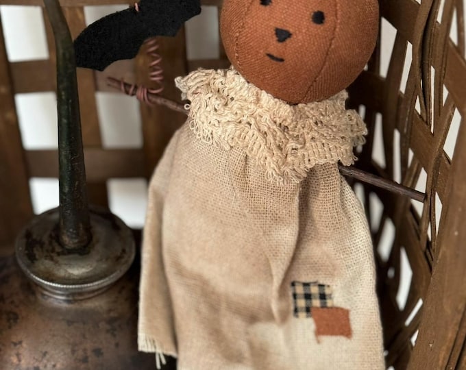 Handmade Pumpkin- Halloween Pumpkin Doll- Primitive Pumpkin Doll ...