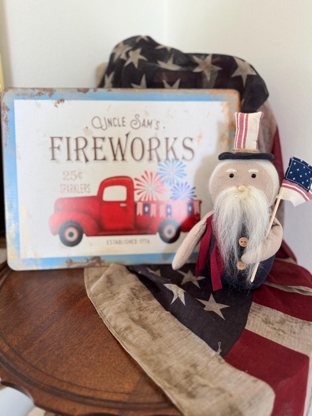Fireworks Sign -metal Rustic 4th of July Fireworks-truck Sign Patriotic ...