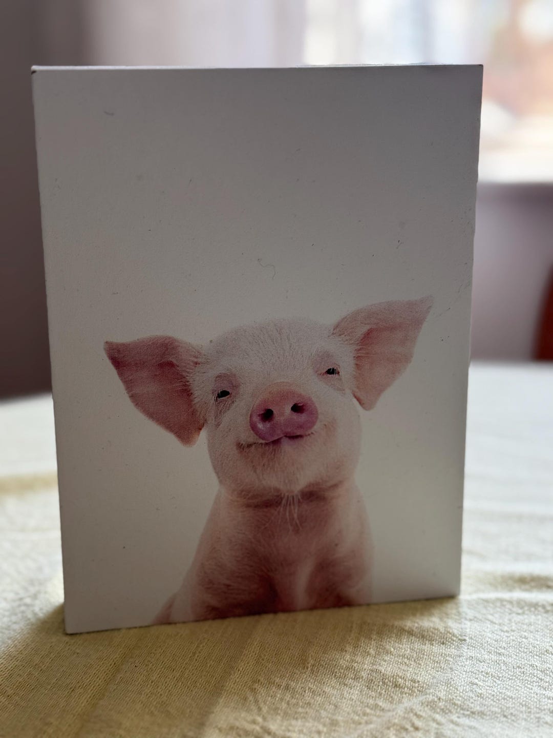 Pig Wood Block Sign- Piggy Shelf Sitter - Farmhouse Pig Art- Wood Pig ...