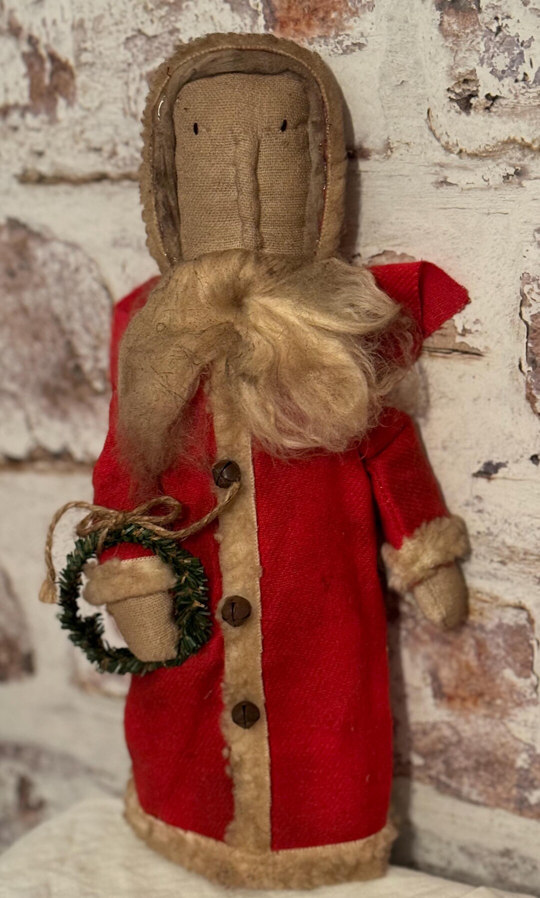 Primitive Santa- Handmade Primitive Santa - Primitive Saint Nicholas ...