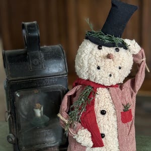 Primitive Snowman -snowman Doll- Farmhouse Snowman- Handmade Snowman ...