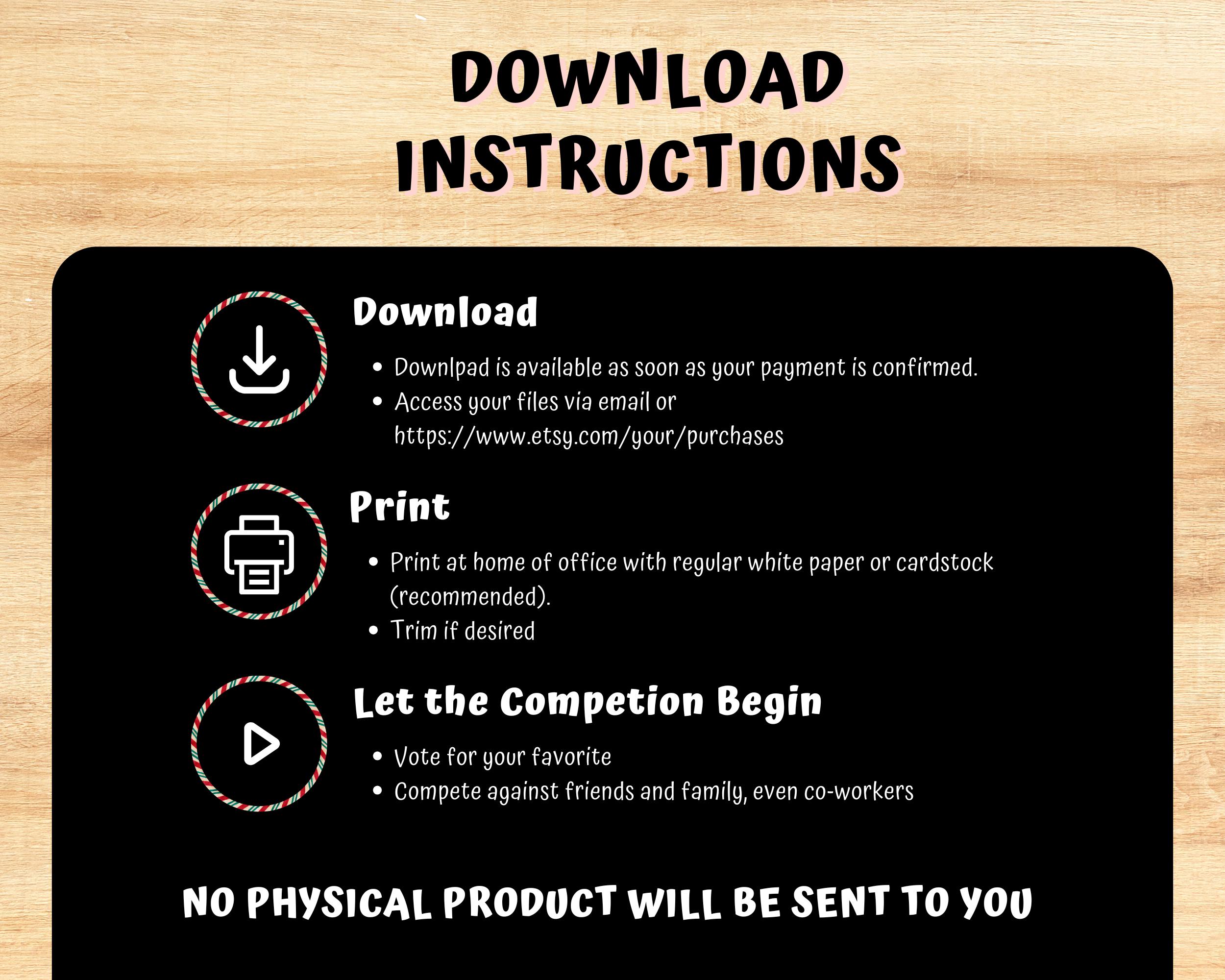 Chili Cook off Voting Ballot Printable | Food Ranking Card for Chili ...