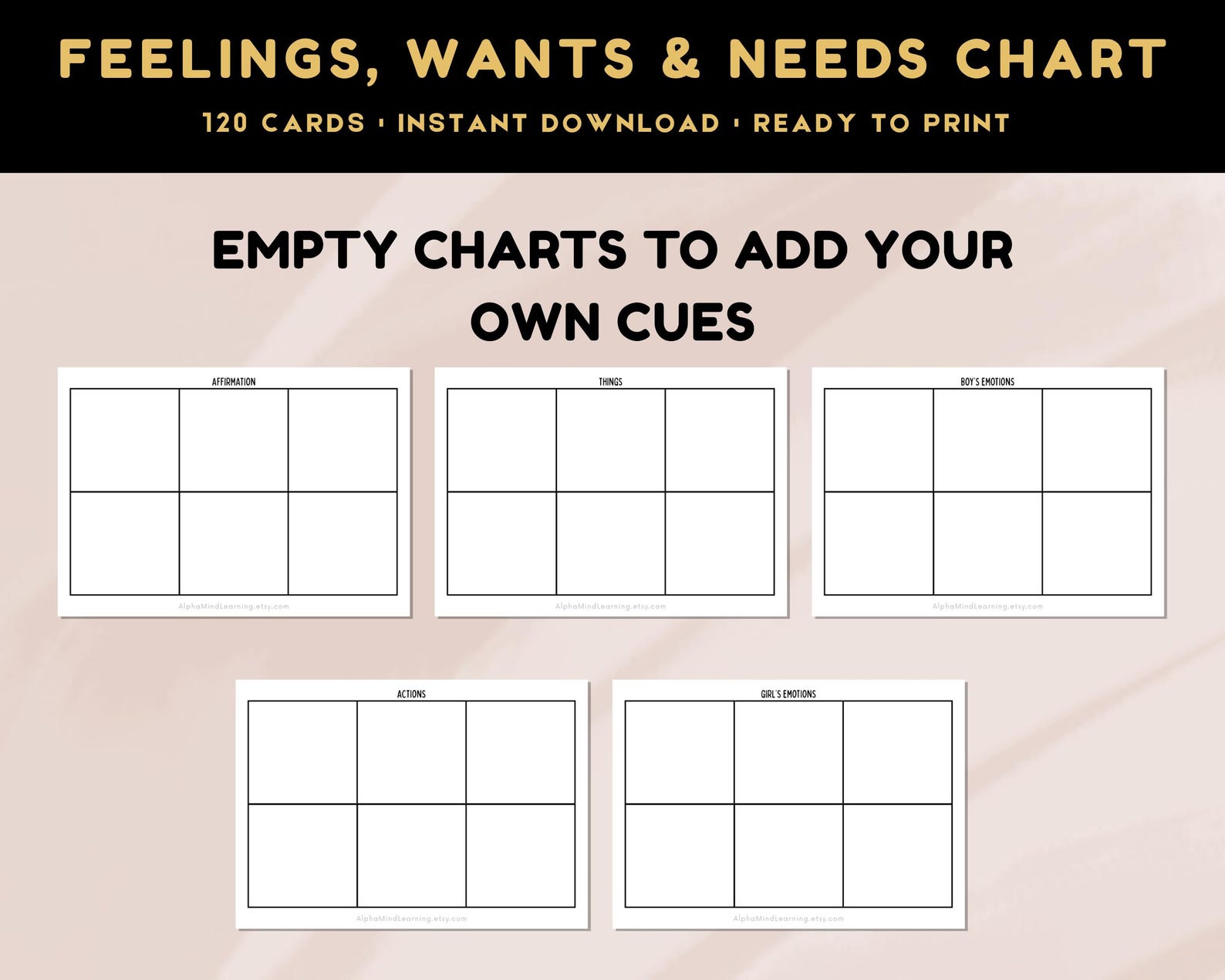 120 "i Feel I Want I Need" Chart Printable Cards, Feelings and Needs ...