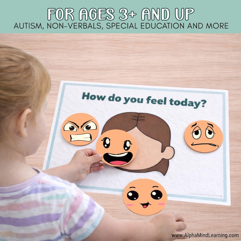 Feelings & Facial Expressions Matching Game | Autism Preschool ...