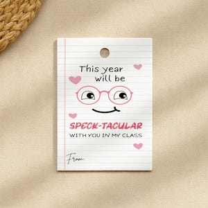 Spec-tacular Back to School Gift Tag, Boy and Girl Student Tag, Back to ...