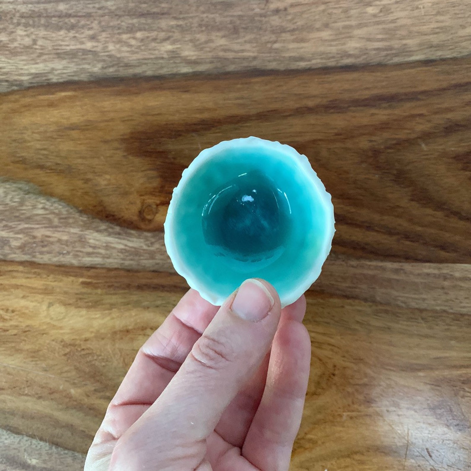 Tiny Blue Geode Bowl Small Ceramic Bowl Ceramic Ring Dish - Etsy