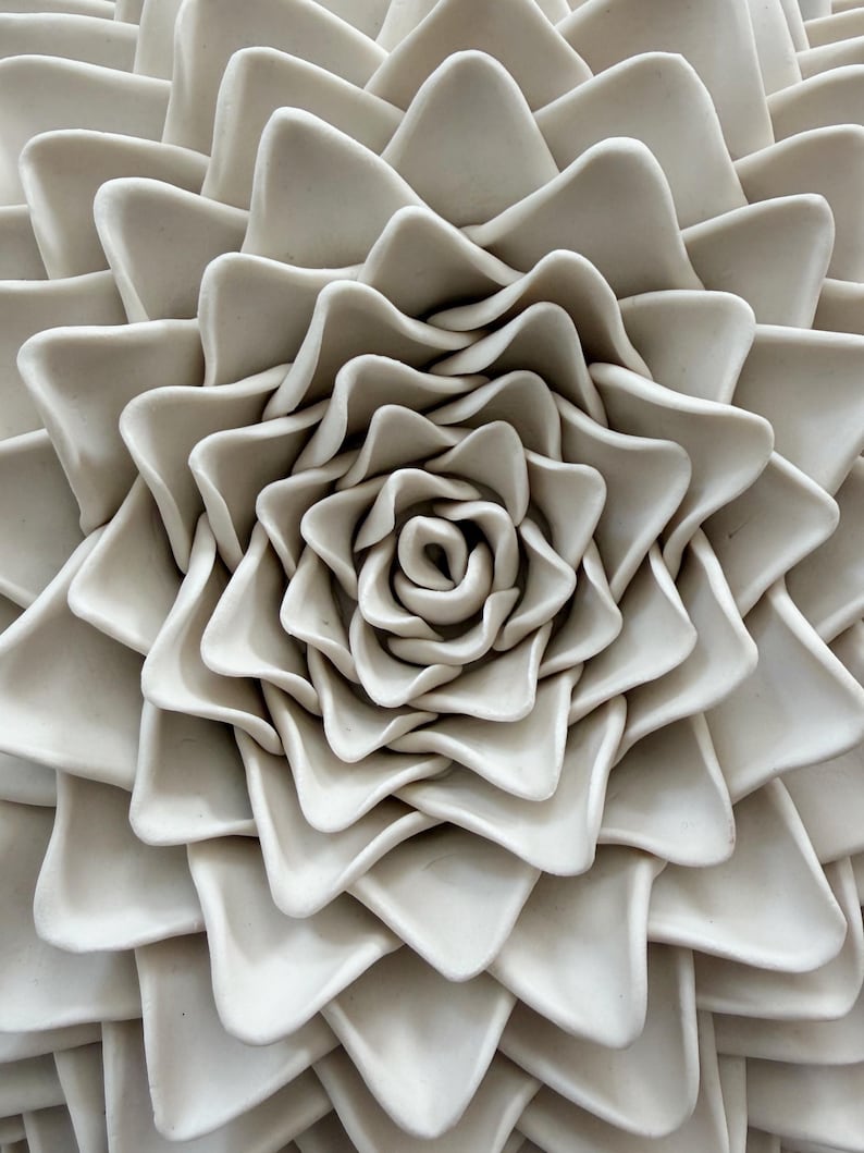 Parterre – MADE TO ORDER - White Porcelain Floral Wall Installation ...