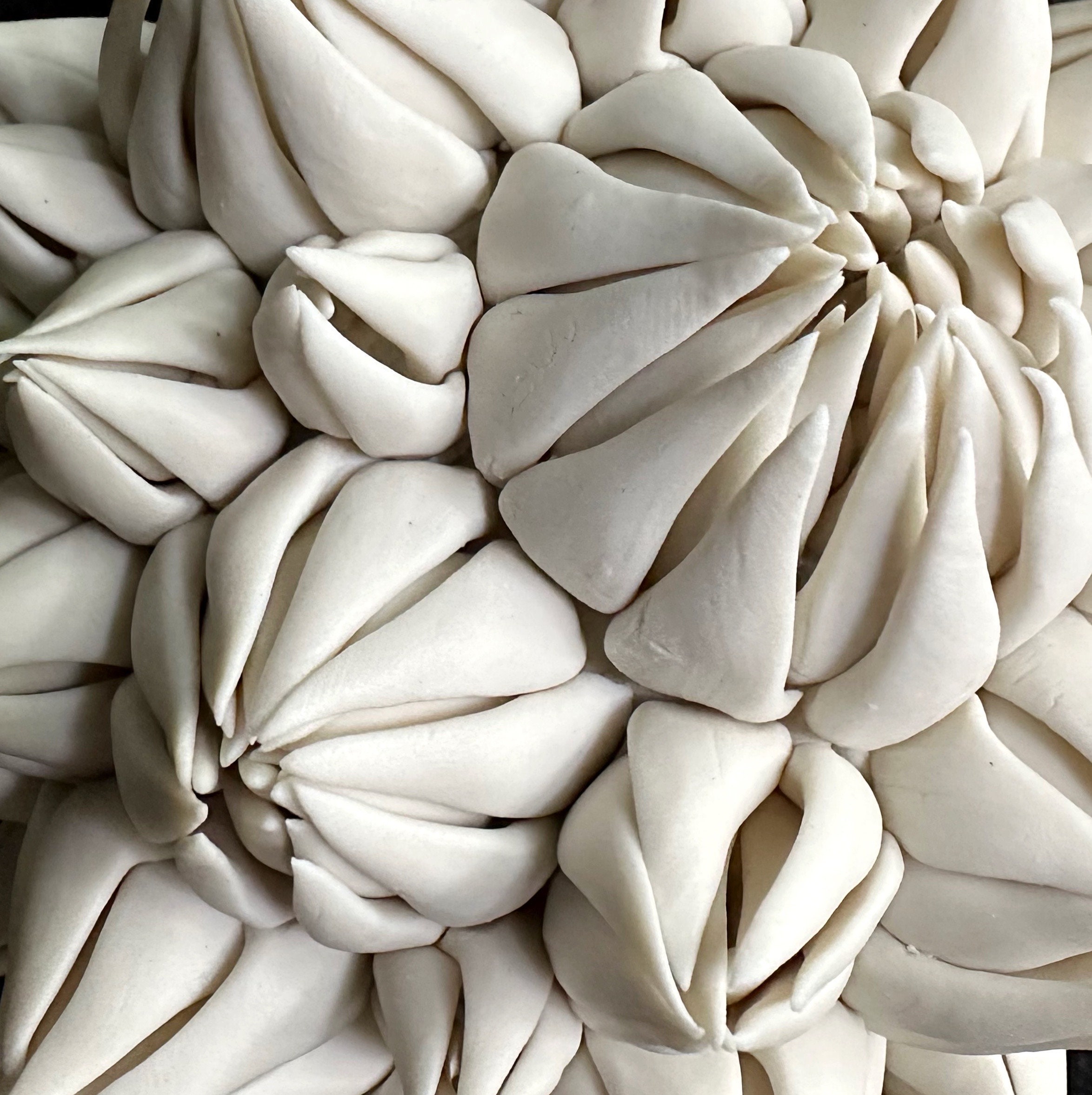 Protea Porcelain Mini Wall Sculpture - Textured Porcelain Wall Art ...