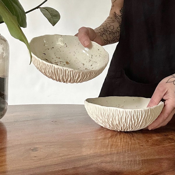 White Ceramic Bowl - Etsy