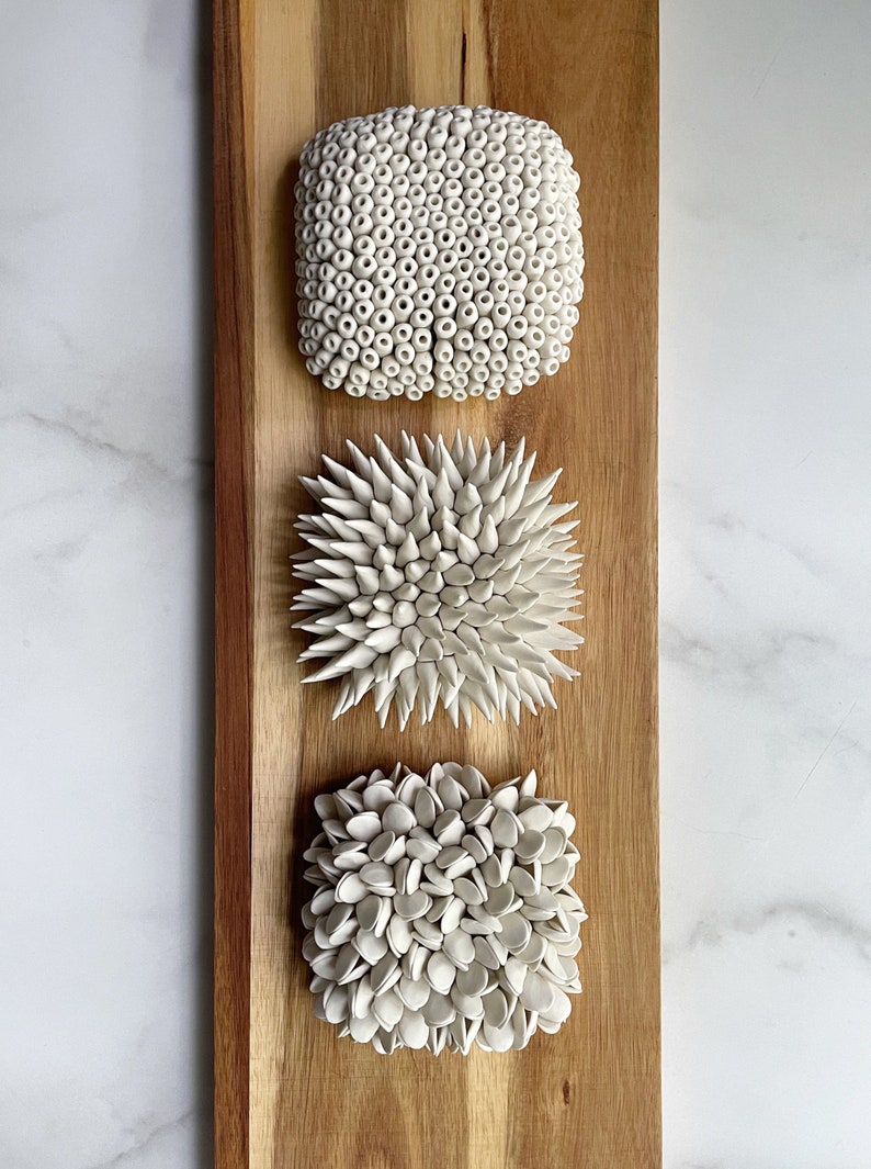 Set of 3 Micro Tiles MADE TO ORDER Ceramic Wall Art - Etsy