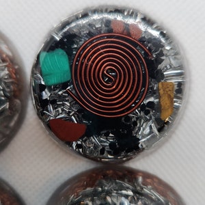 Pocket Orgonite EMF Protection, Shungite, Red Goldstone, Tigers Eye ...