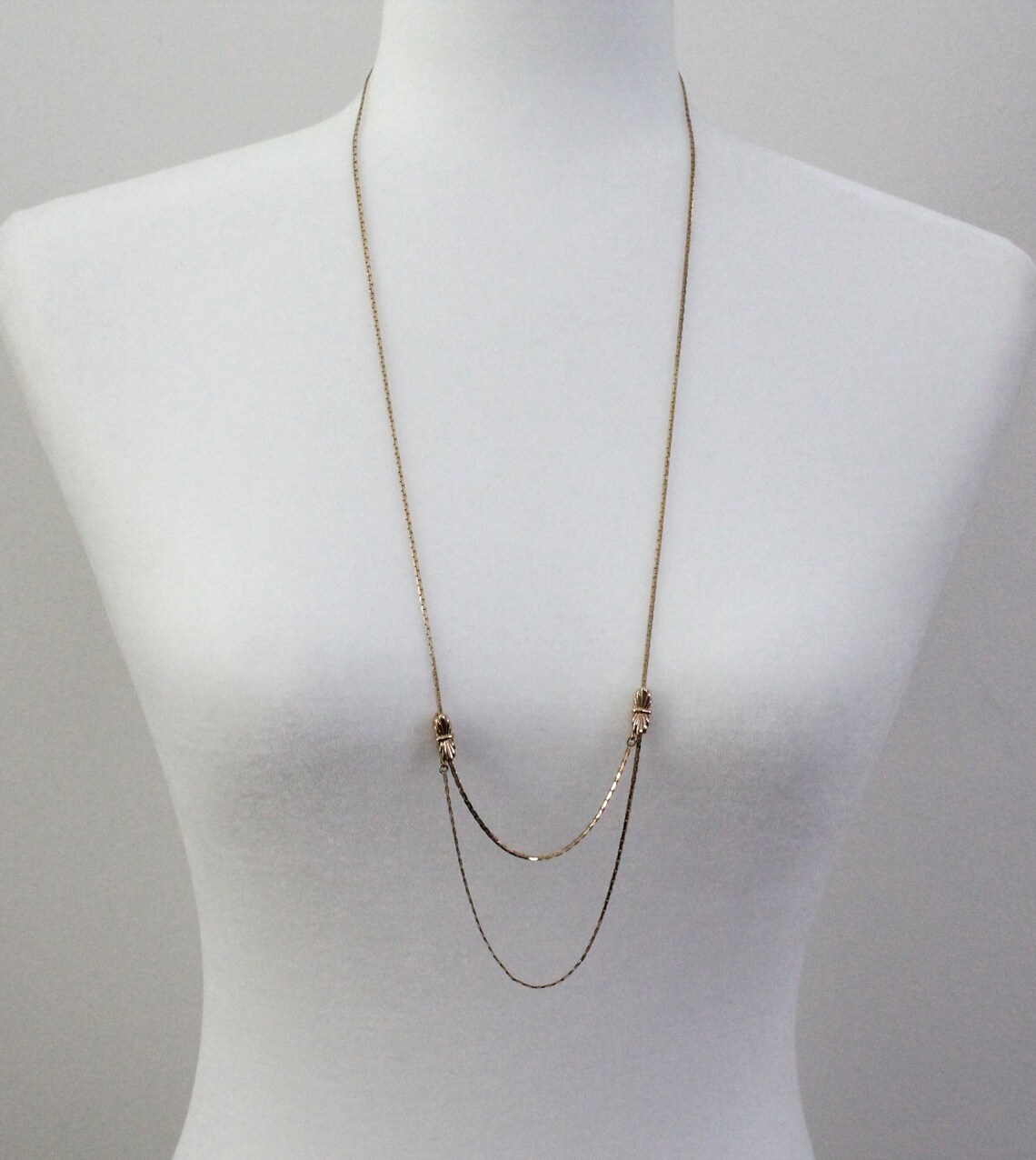 Gold Tone Adjustable Necklace Vintage Golden Thin Chain - Etsy