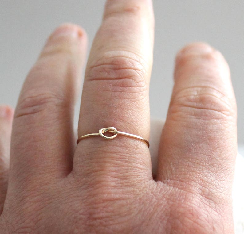 14K Gold Knot Ring Solid Gold Ring Love Knot Ring Gold - Etsy