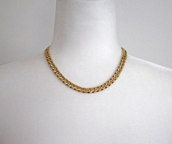 chunky gold tone curb chain 8mm, modern minimalist vi… - Gem