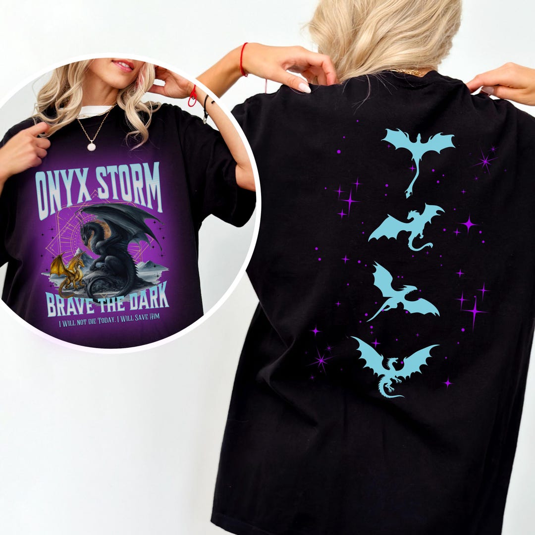 Onyx Storm Shirt Fourth Wing Book Series Shirt Bookish Merch Fantasy ...