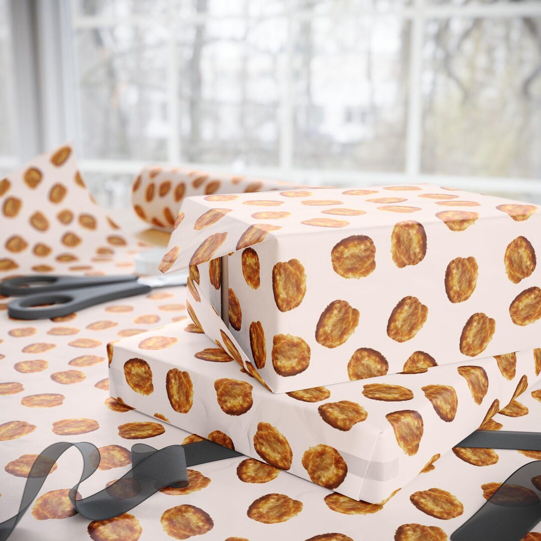 Chicken Nugget Wrapping Paper Gift Wrap Retro Wrapping Paper Xmas Wrap ...