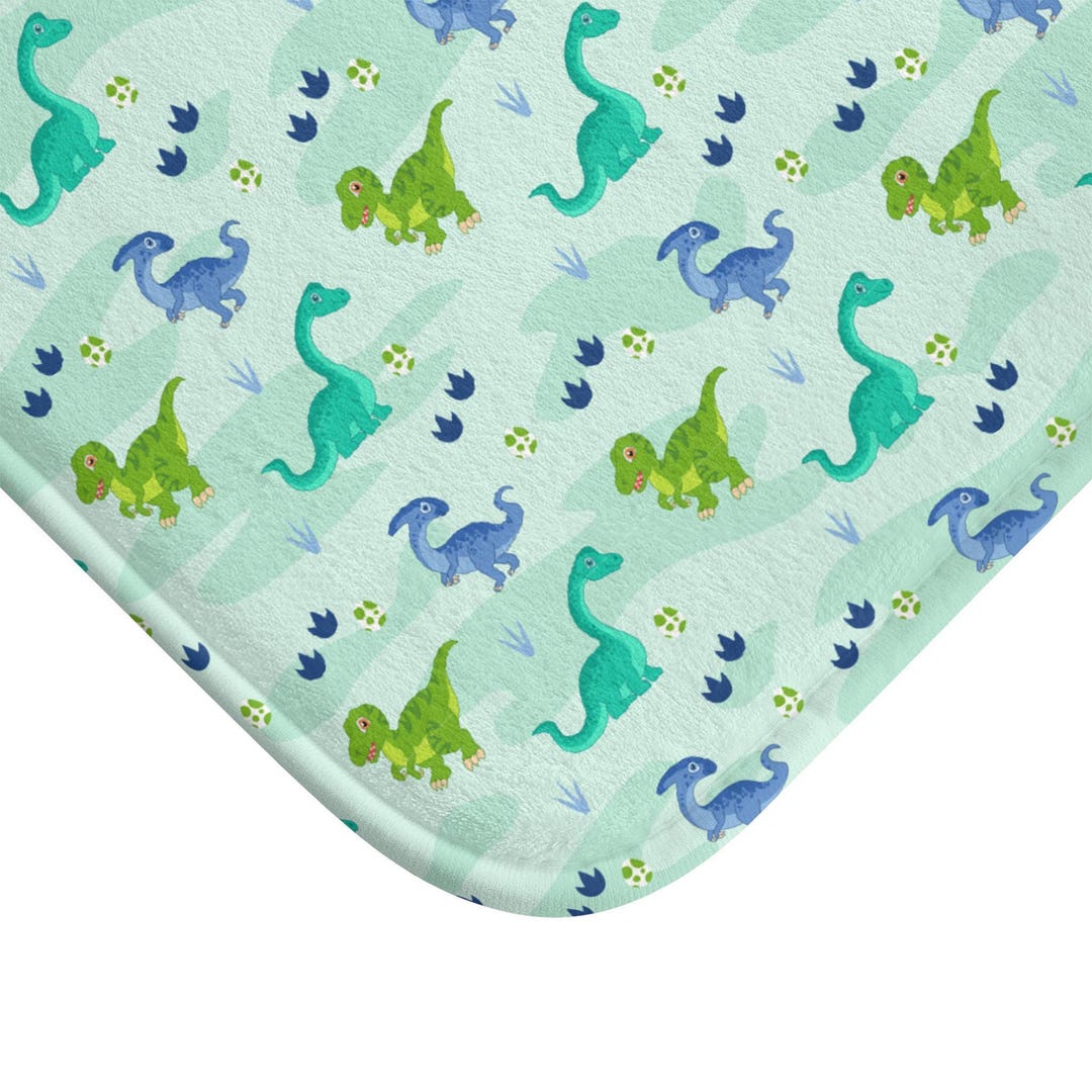 Dinosaur Bath Mat Dinosaur Gift for Boy Bathroom Decor First Birthday ...